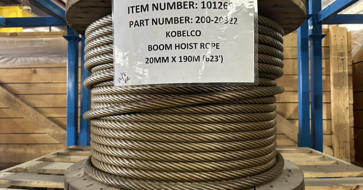Kobelco Wire Rope - 20mm x 623' Parts For Sale | Bigge.com