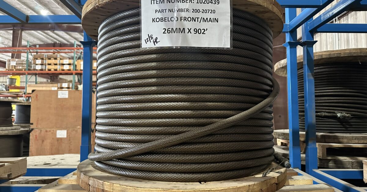 Kobelco Wire Rope - 26mm x 902' Parts For Sale | Bigge.com
