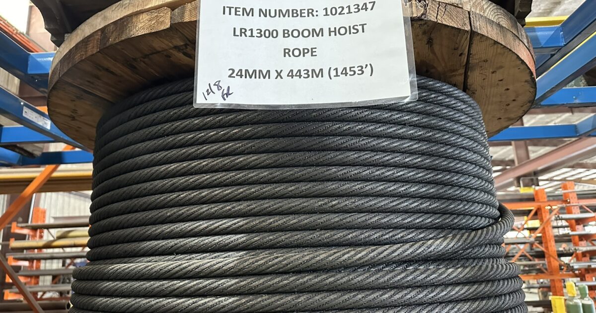 Liebherr Wire Rope - 24mm x 1453' Parts For Sale | Bigge.com