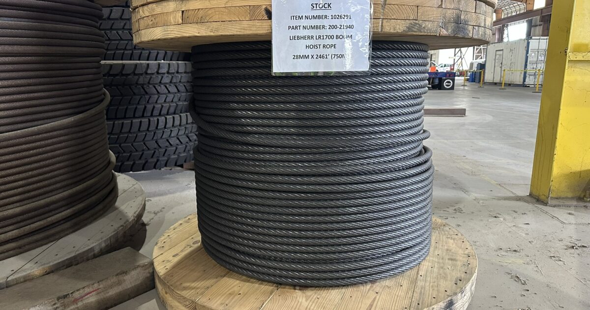 Liebherr Wire Rope - 28mm x 2461' Parts For Sale | Bigge.com